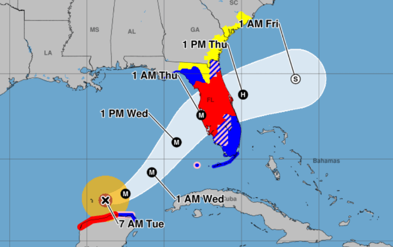 Hurricane wind speeds forecast across entire Florida Peninsula as ...