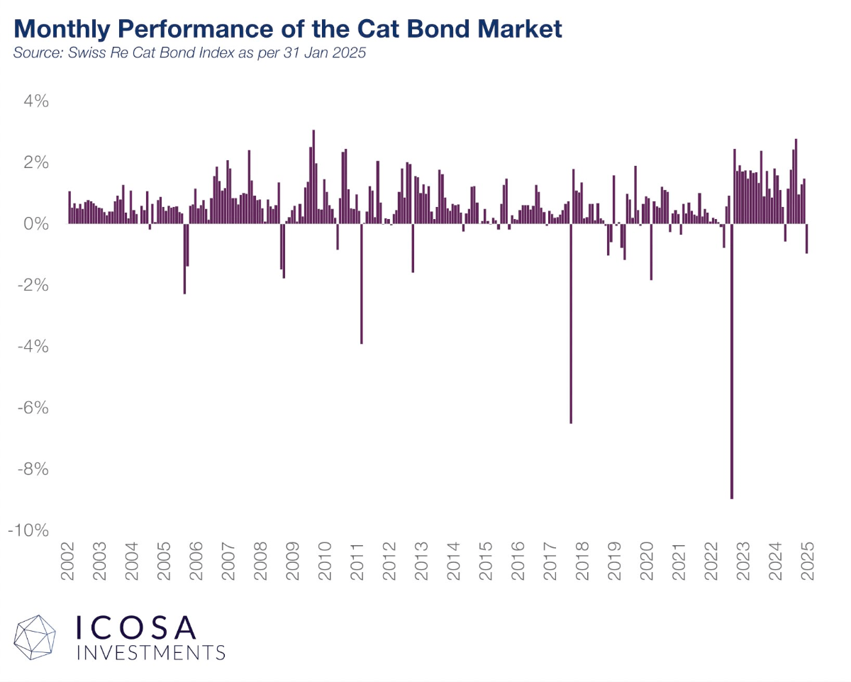 LA wildfires trigger cat bond market’s first-ever negative January ...