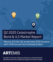 Catastrophe bond & ILS market reports from Artemis